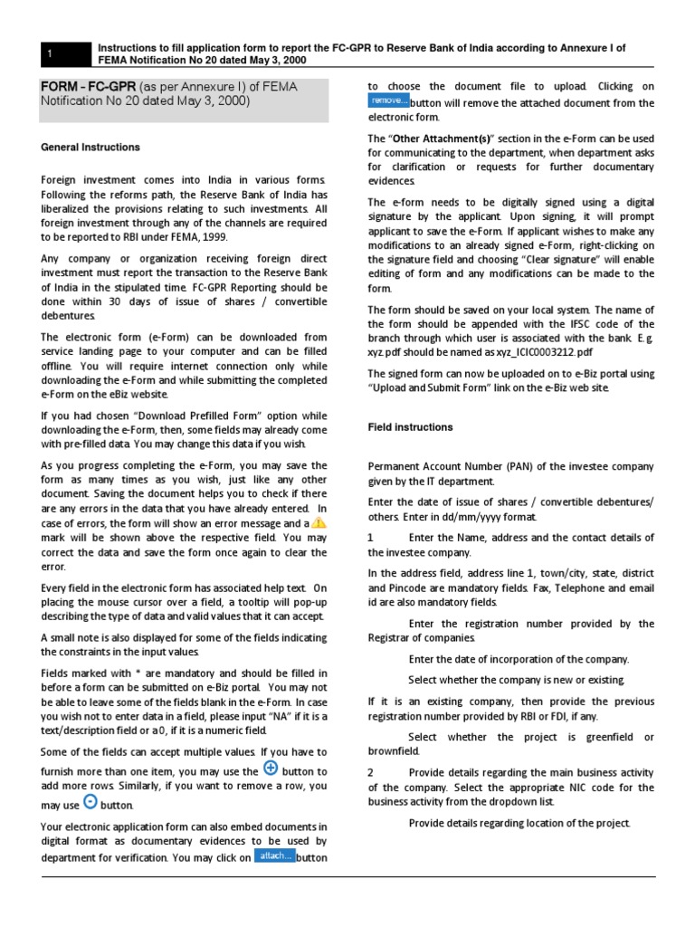 FCGPR Guidance Note | PDF | Investing | Business