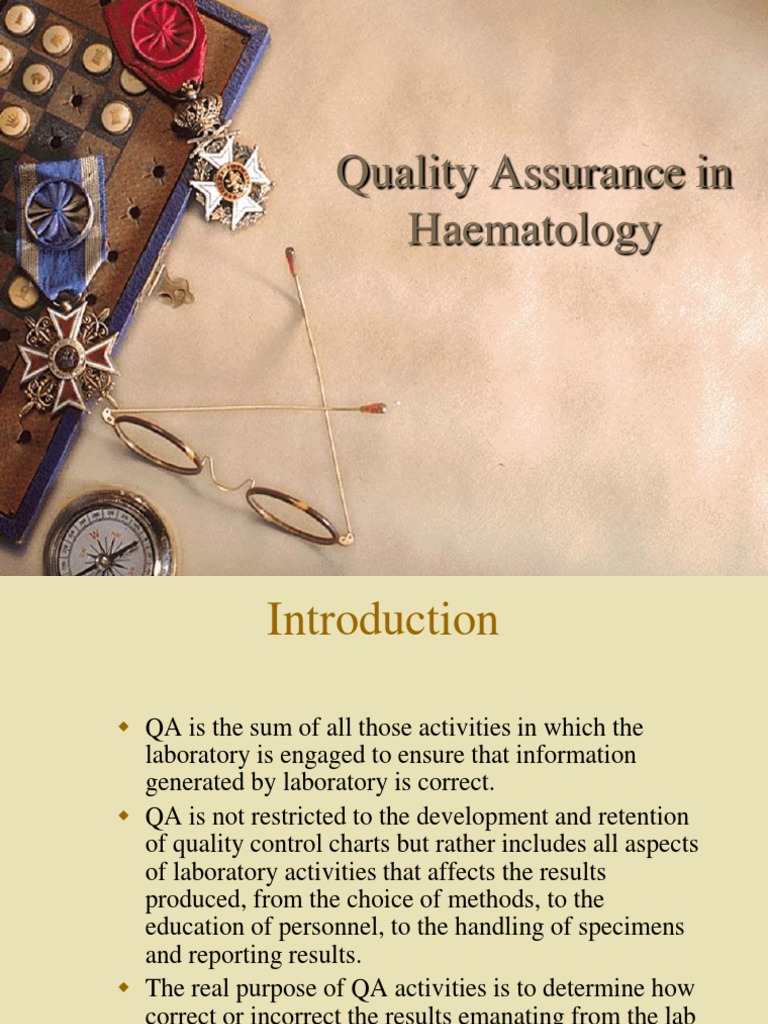 Quality Assurance in Haematology | PDF | Standard Deviation | Accuracy And Precision