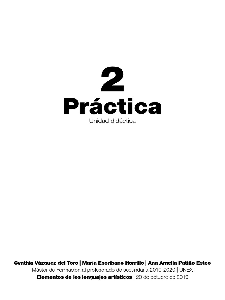 Unidad Didáctica - Ana Patiño - Cynthia Vázquez - María Escribano | PDF ...
