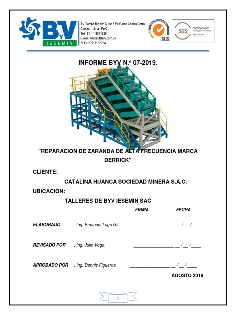 Informe Zaranda. | PDF