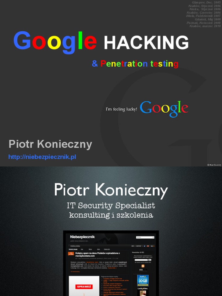 Google Hacking PDF | PDF