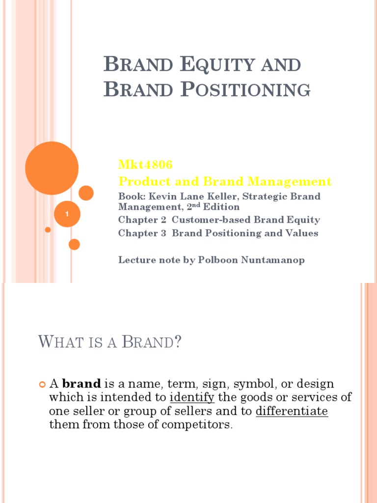 Brand Equity and Brand Positioning | PDF | Brand | Market Segmentation