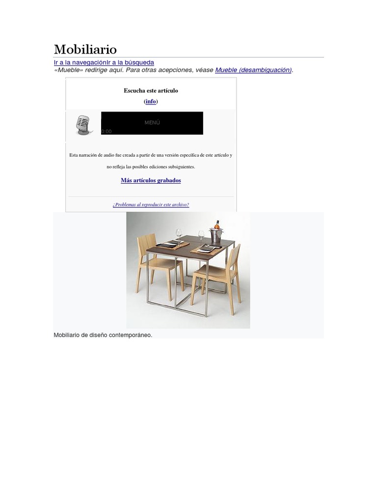 Mobiliario | PDF | Mueble | Medios de arte