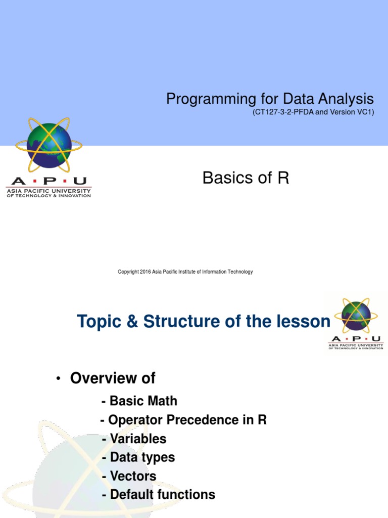 Basics of R | PDF | Data Type | Variable (Computer Science) Basics of R | PDF | Data Type | Variable (Computer Science)