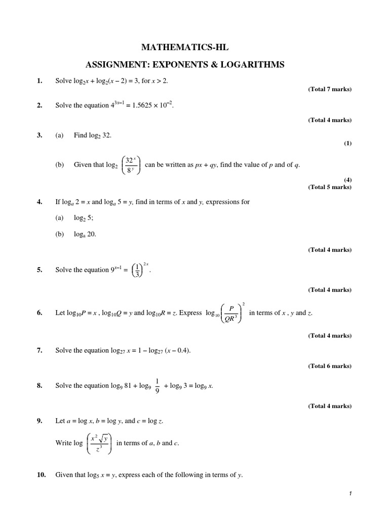 Exp and Log | PDF | Logarithm | Elementary Mathematics