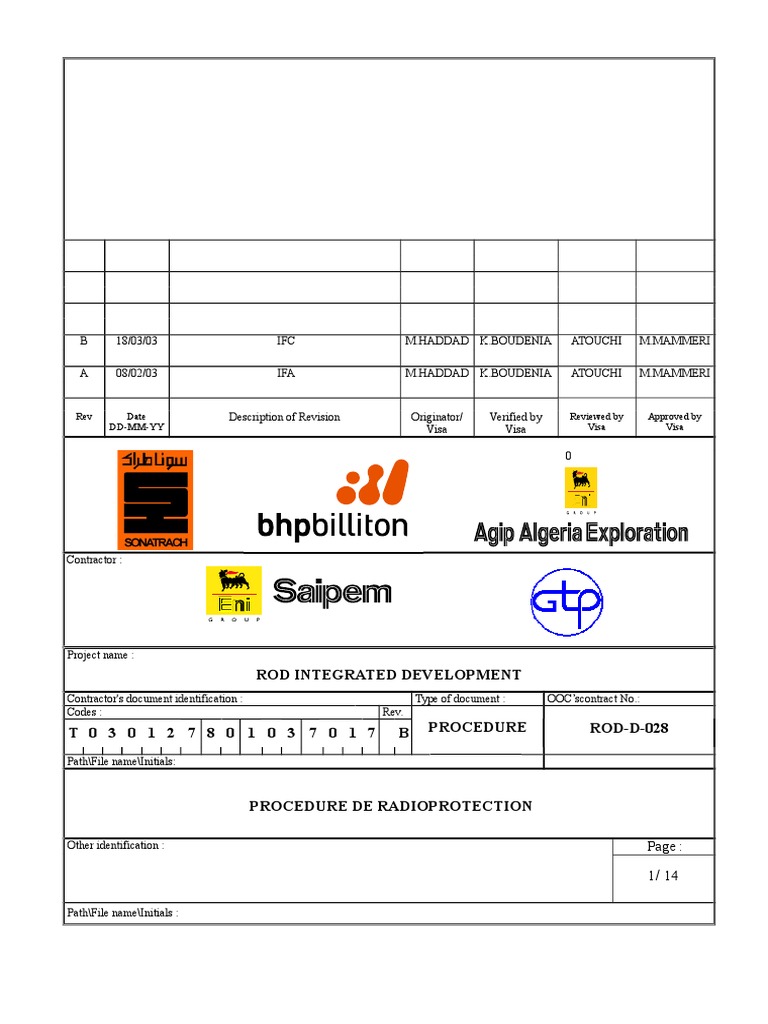 Procedure Radio Protection | Descargar gratis PDF | Radioprotection ...