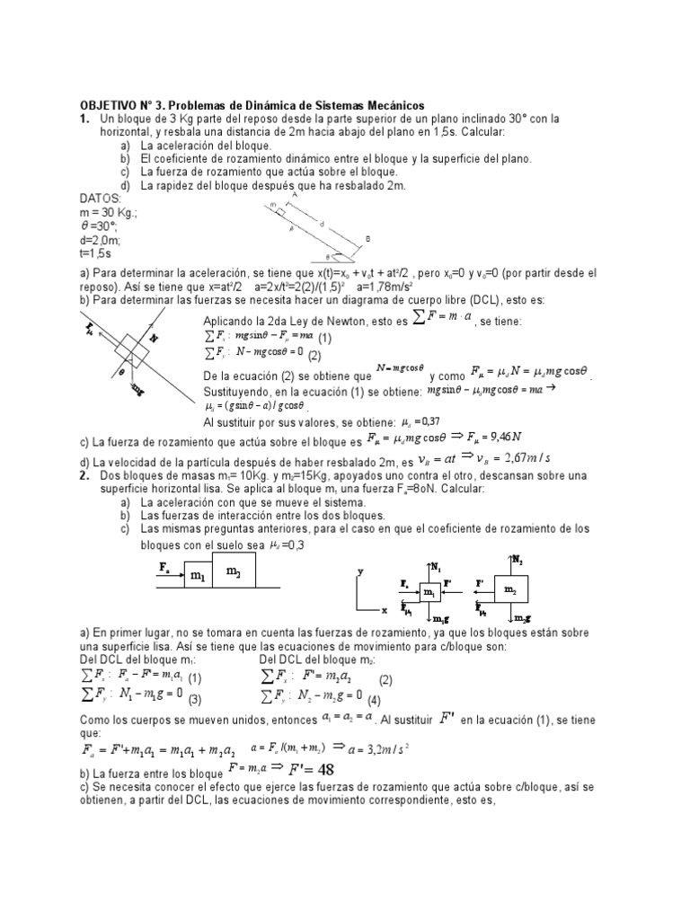 Fisica Ejer Resuelt | PDF | Fricción | Fuerza