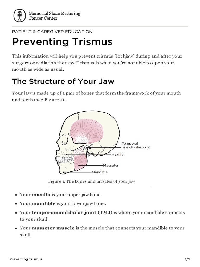 Trismus | PDF | Mouth | Medical Specialties