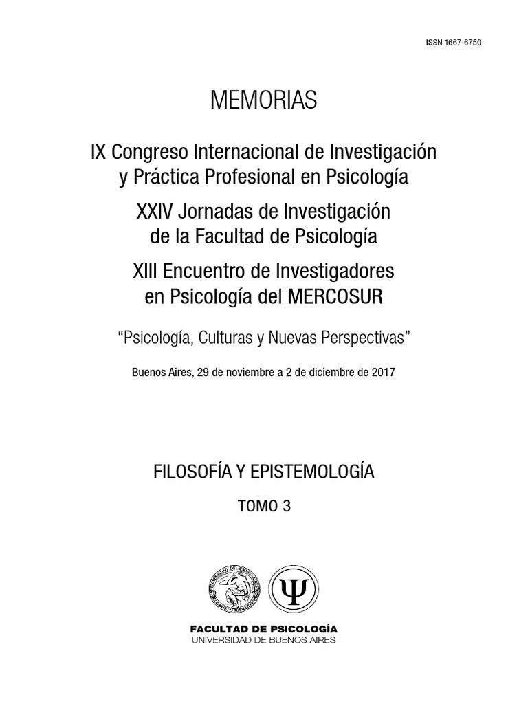 Congreso Psicología UBA 2017 | PDF | Psicoanálisis | Michel Foucault