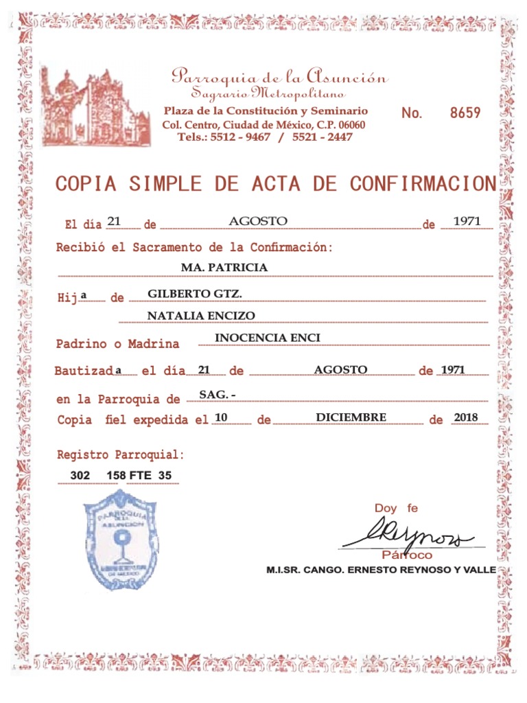 Certificados De Confirmación Imprimibles En Blanco