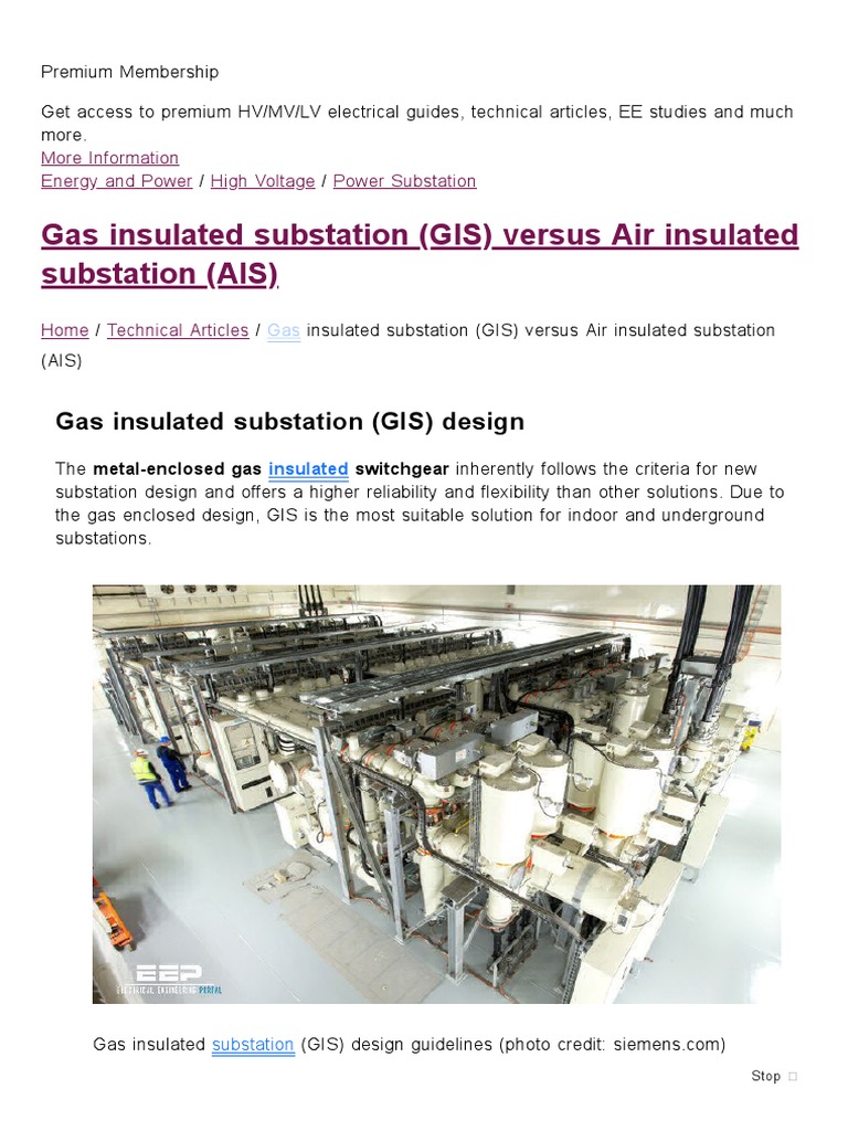 Gas Insulated Substation (GIS) Versus Air Insulated Substation (AIS ...