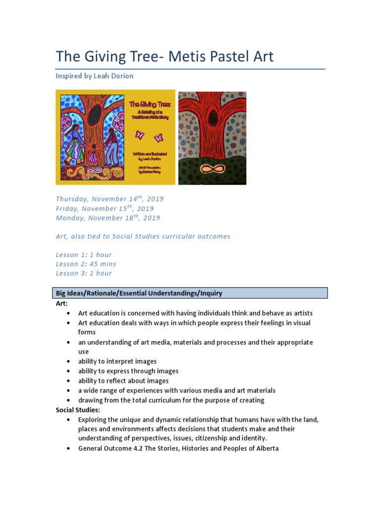 Metis Art Project: The Giving Tree | PDF | Narrative | Visual Arts ...