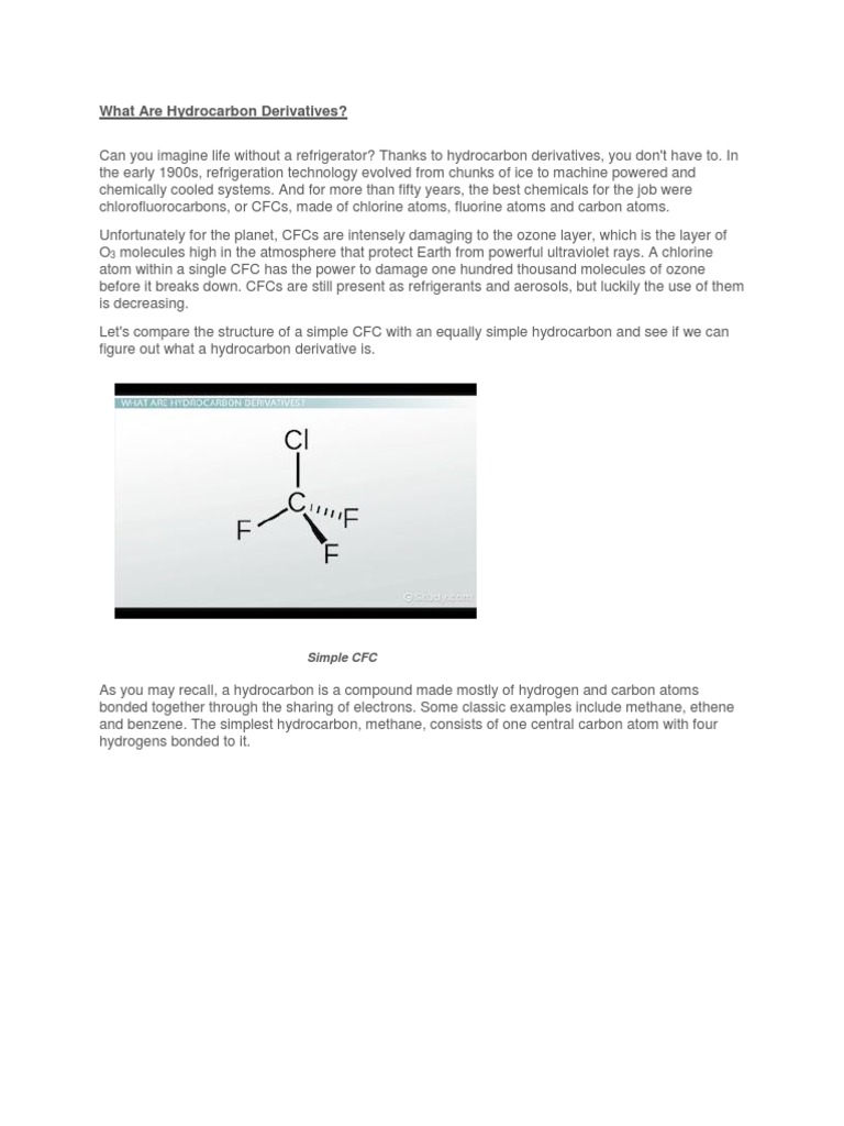 Understanding Hydrocarbon Derivatives | PDF | Functional Group ...