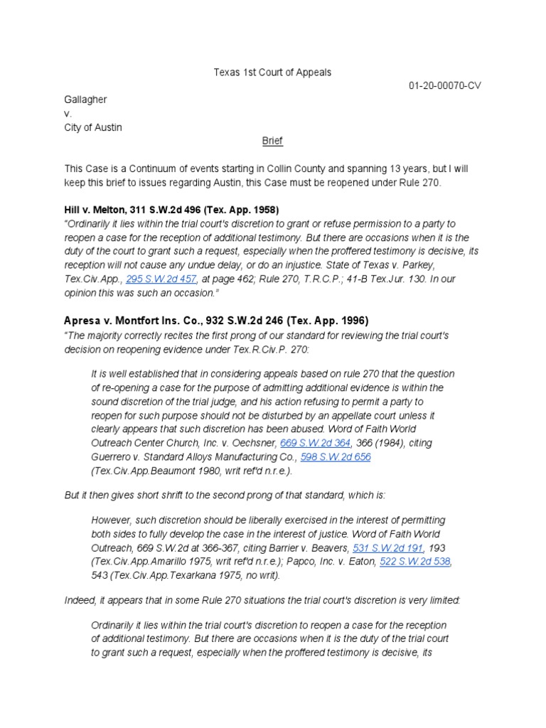 Austin Brief Rev Ryan Sasha-Shai Van Kush | PDF | Writ | Lawsuit