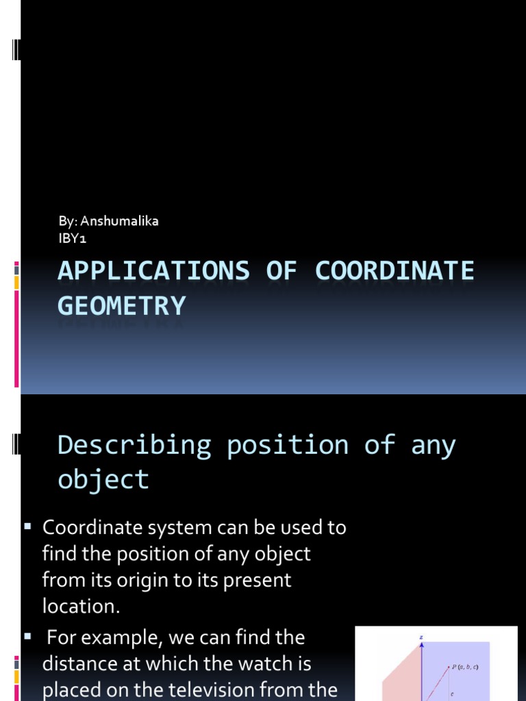 Real-Life Applications of Coordinate Geometry | PDF | Technology ...