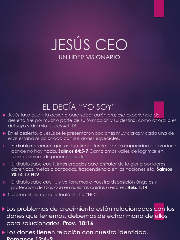 JESÚS CEO Lider Visionario | PDF | Evangelio de juan | Jesús