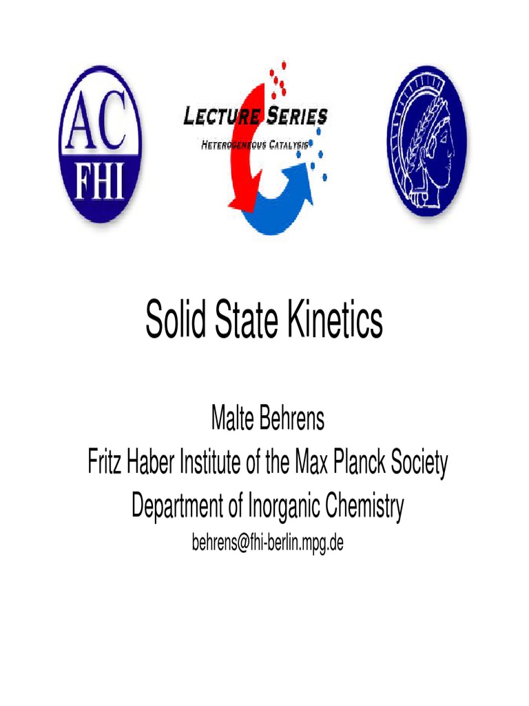 Solid State Kinetics for Chemists | PDF | Diffusion | Chemical Kinetics