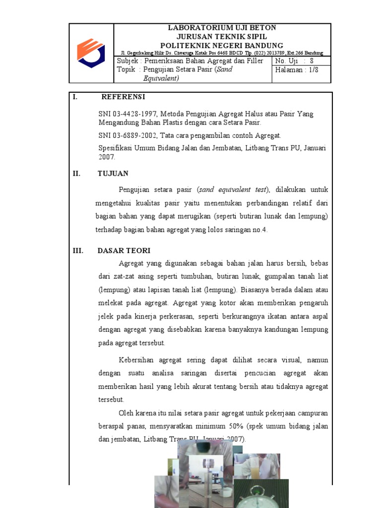 Sand Equivalent Test - Widya | PDF