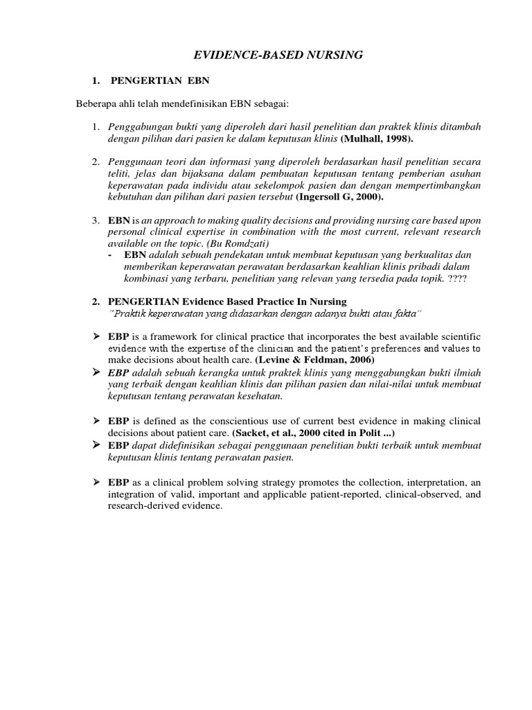 Evidence Based Nursing | PDF