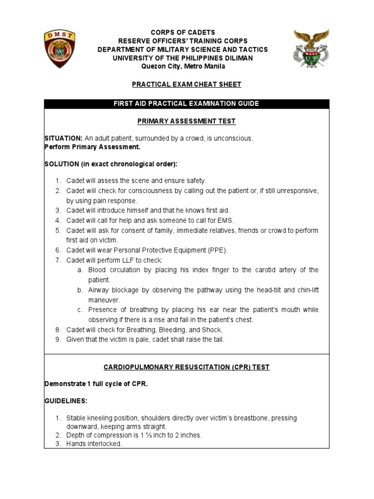Cheatsheet PDF | Download Free PDF | Cardiopulmonary Resuscitation ...