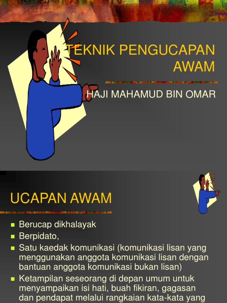 Teknik Pengucapan Awam | PDF