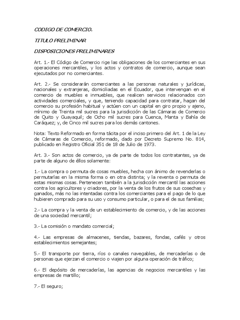 Codigo de Comercio | PDF | Contabilidad | Derecho Constitucional