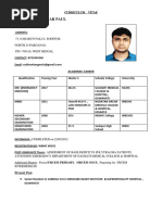 MBBS DOCTOR - Resume CV Format, CV Sample, Model, Example, BioData ...