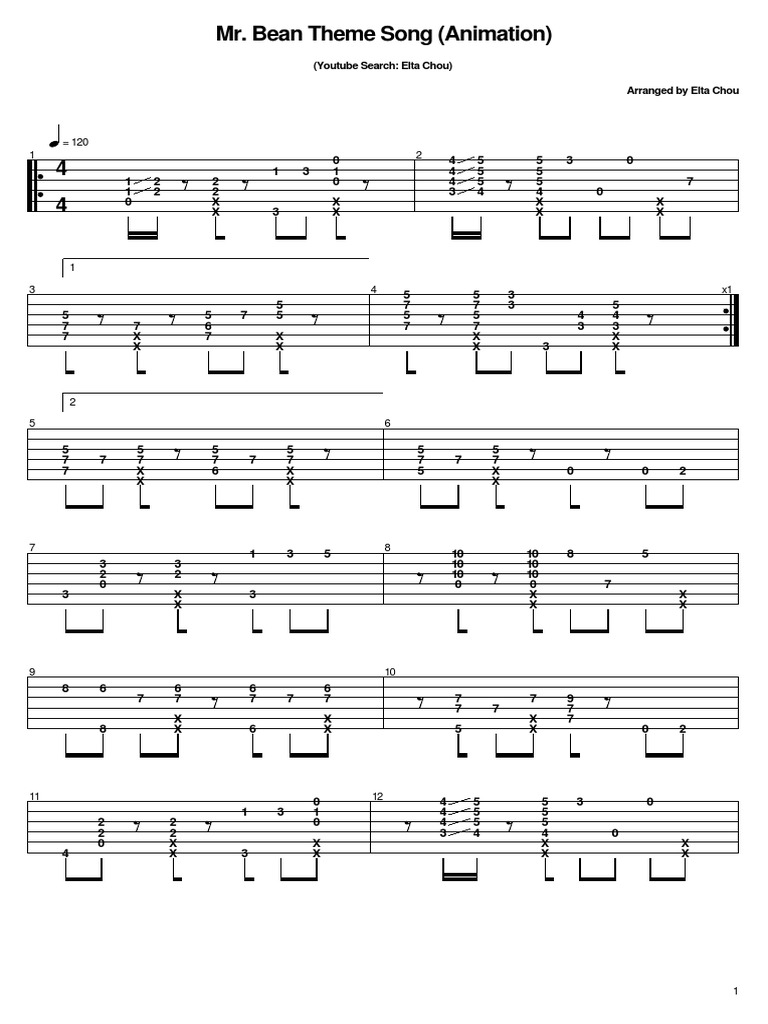 Mr. Bean Theme Song Animation | PDF