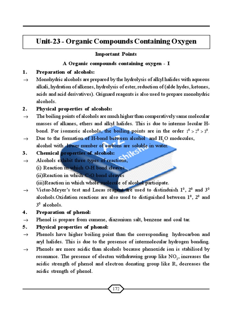 Organic Compounds Containing Oxygen PDF | PDF | Functional Group | Aldehyde