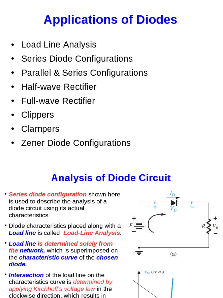 Lecture-2 Diode Apps LL-Rectifiers | PDF | Rectifier | Diode