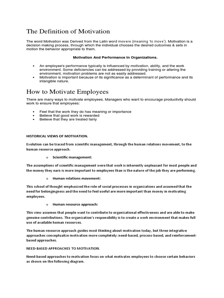 Motivational Approaches in Management | PDF | Motivation | Motivational