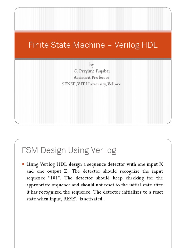 FSM Design Verilog HDL PDF | PDF FSM Design Verilog HDL PDF | PDF