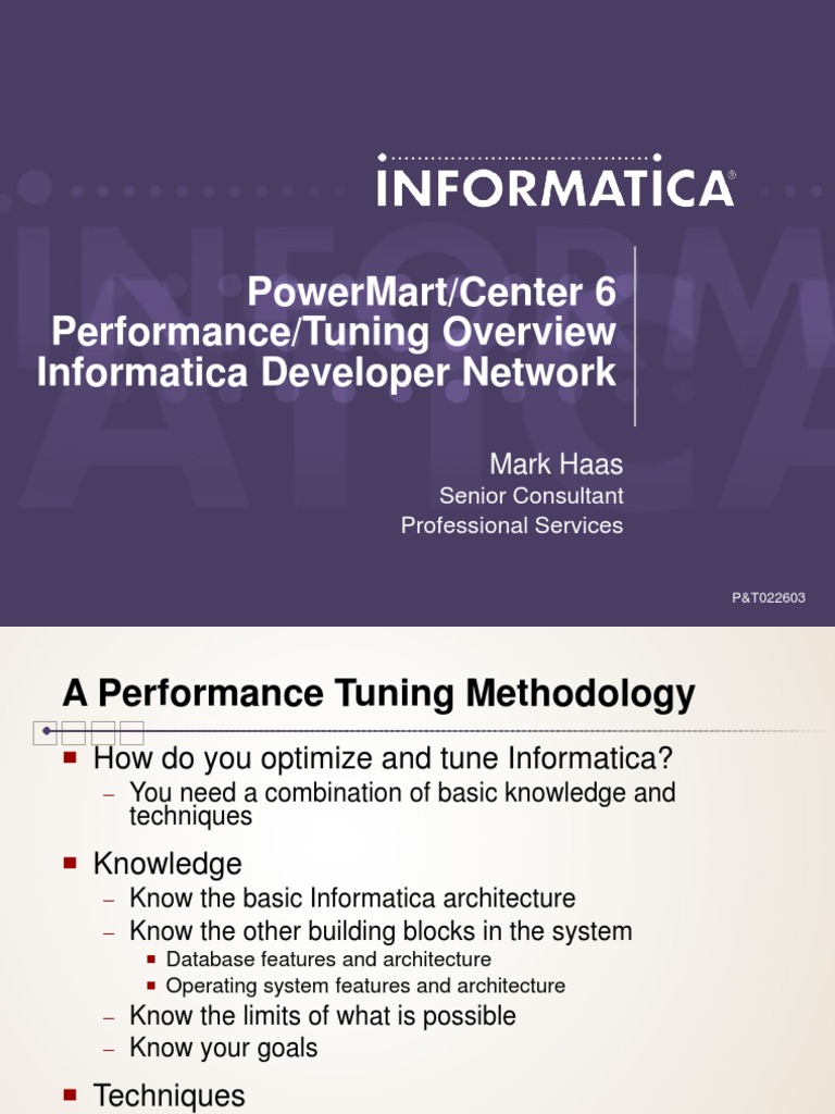 Informatica Performance Tuning Methodology | PDF | Databases | Cache ... Informatica Performance Tuning Methodology | PDF | Databases | Cache ...