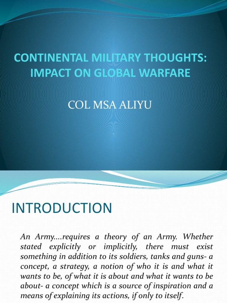 Continental Military Thoughts | PDF | Military Strategy | Rationality