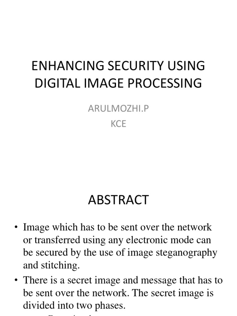 Enhancing Security Using Digital Image Processing | PDF | Cryptography ...