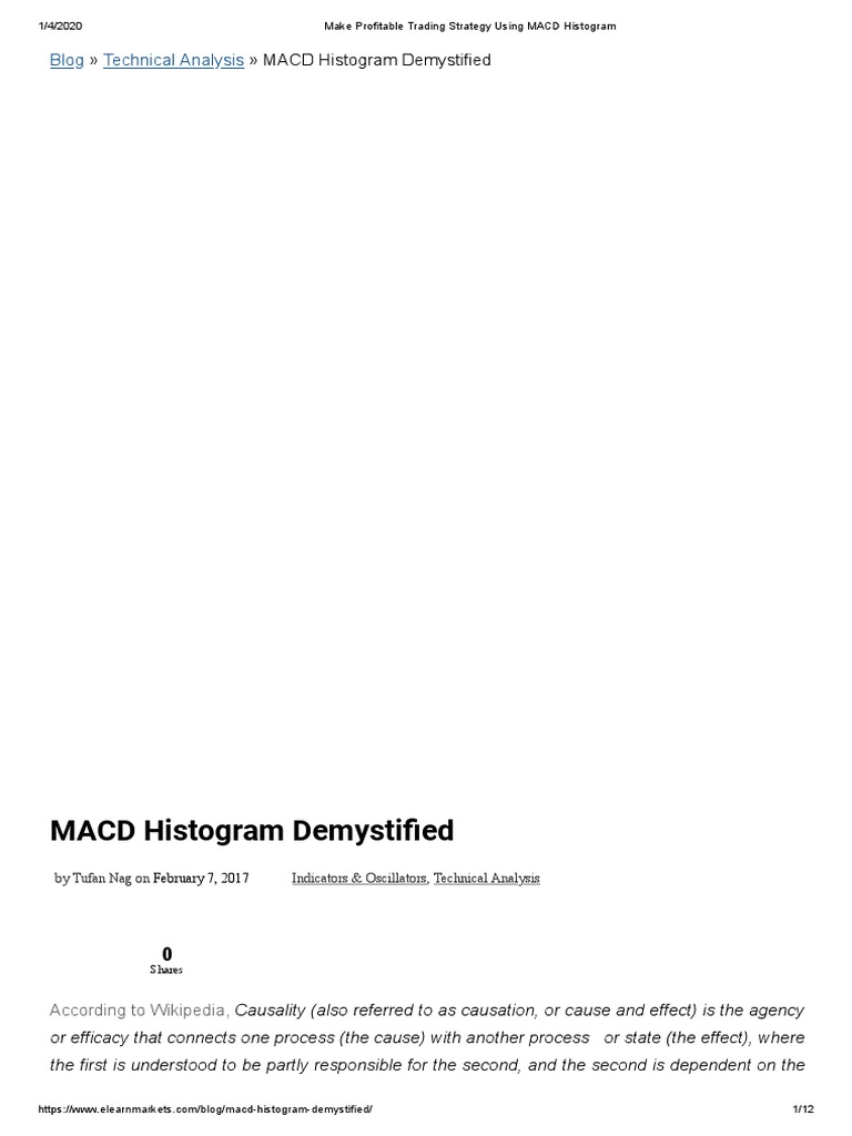 MACD Histogram Trading Guide | PDF | Causality | Financial Markets