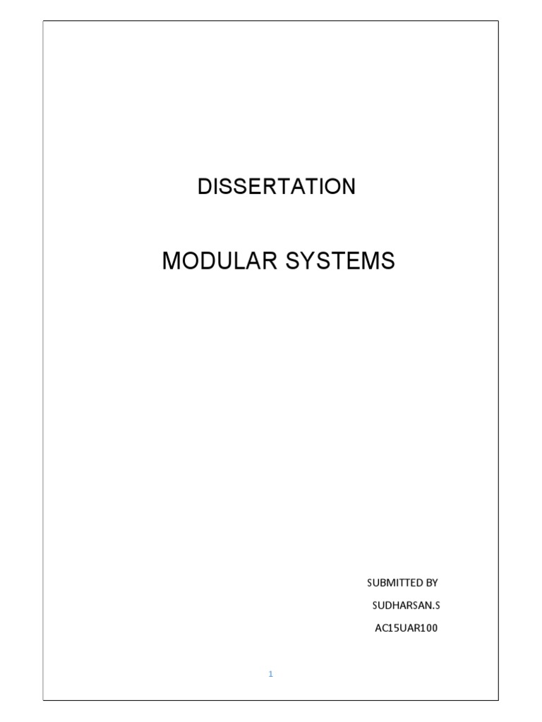 Dissertation Final | PDF | Modularity | Sustainability
