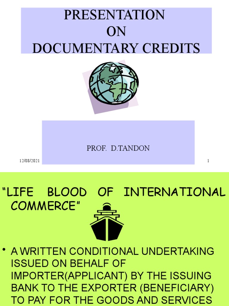 Understanding Documentary Credits in Trade | PDF | Letter Of Credit ...