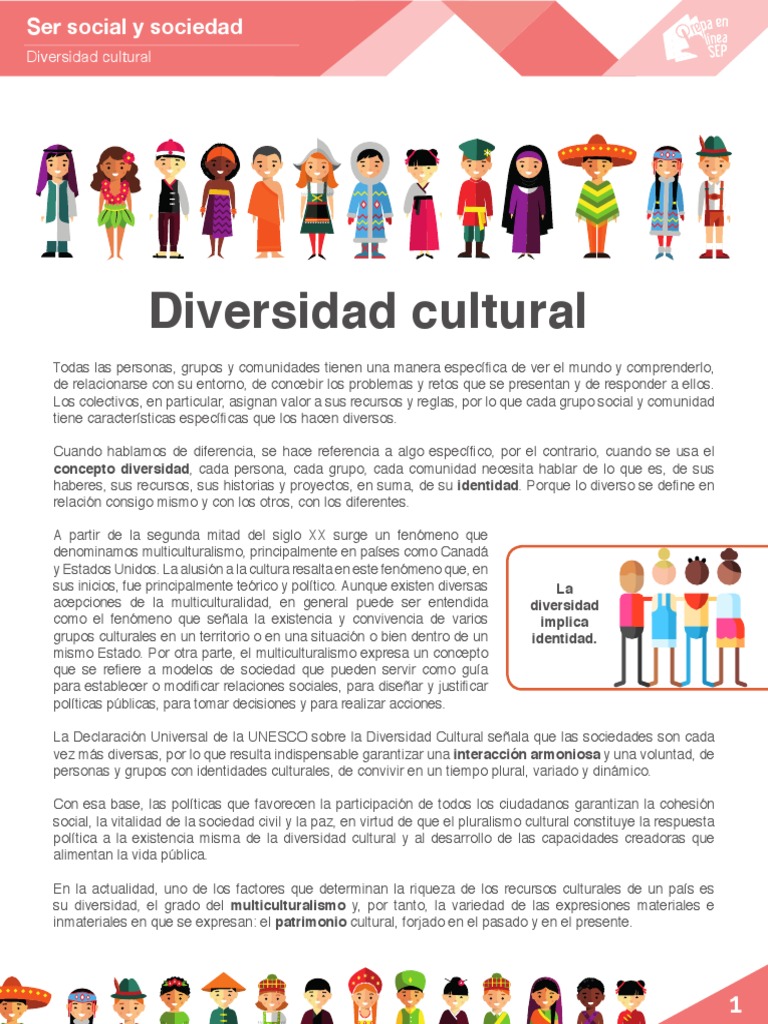 Diversidad Cultural - PDF PDF | PDF | Diversidad cultural | Sociedad