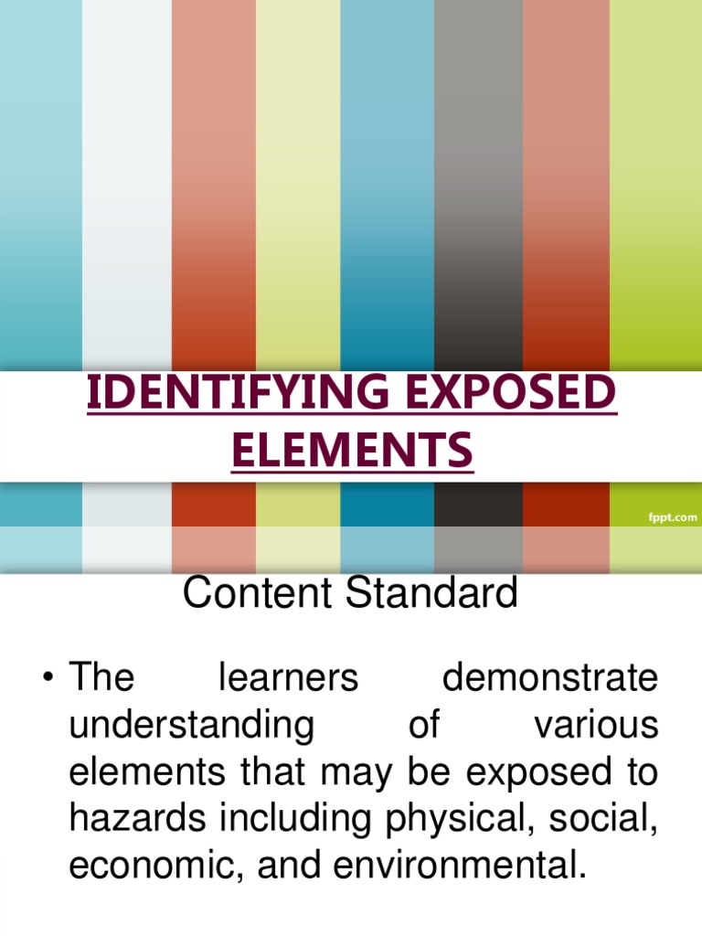 Identifying Exposed Elements to Hazards | PDF | Hazards | Fires