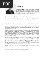 Biography Henry Sy | PDF | Philippines | Makati