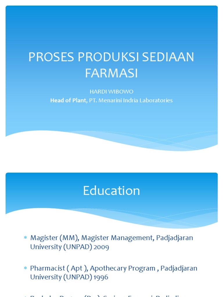Proses Produksi Farmasi Sesuai CPOB | PDF | Teknologi & Rekayasa