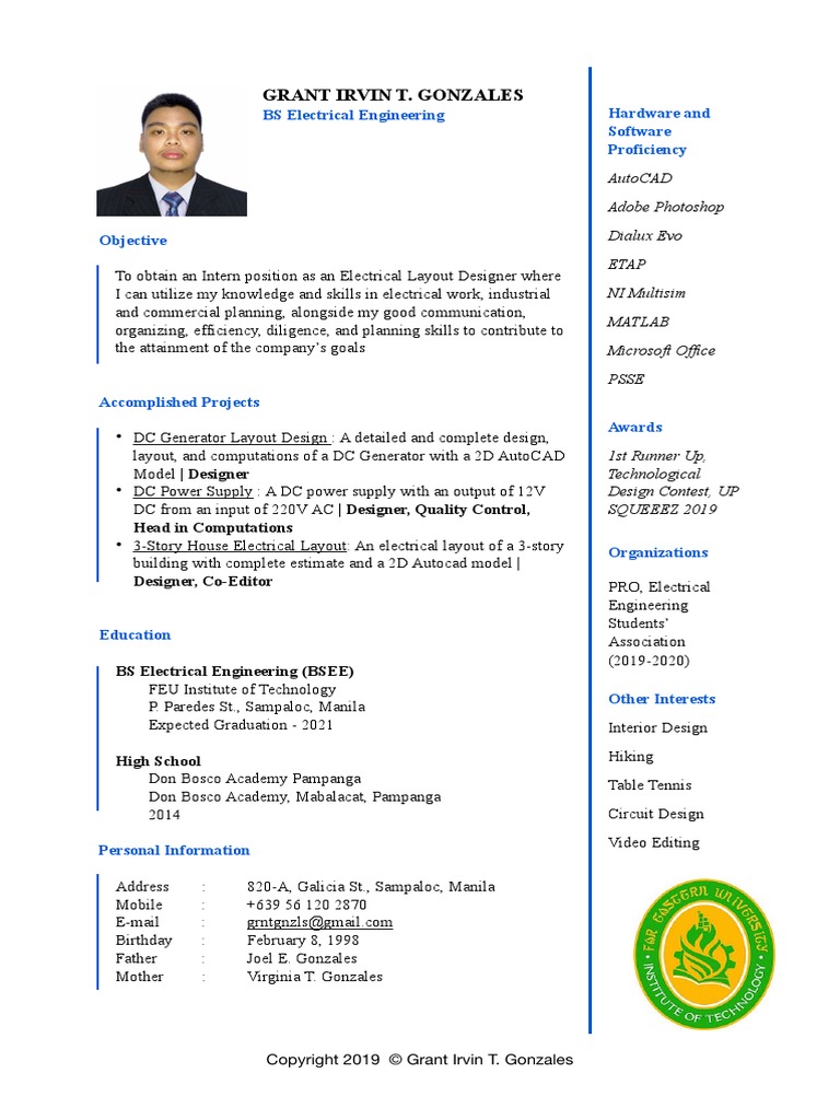 Resume GONZALES TNR PDF | Download Free PDF | Power Supply | Digital Technology