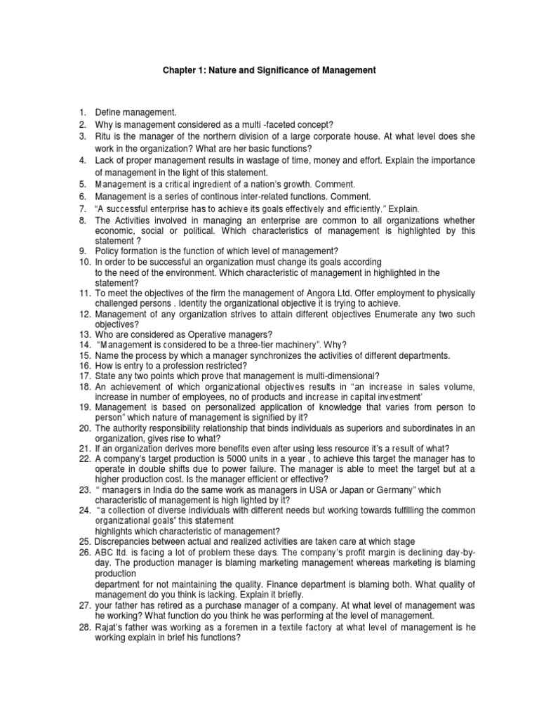 Management's Role in Organizational Success | PDF | Marketing | Profit ...