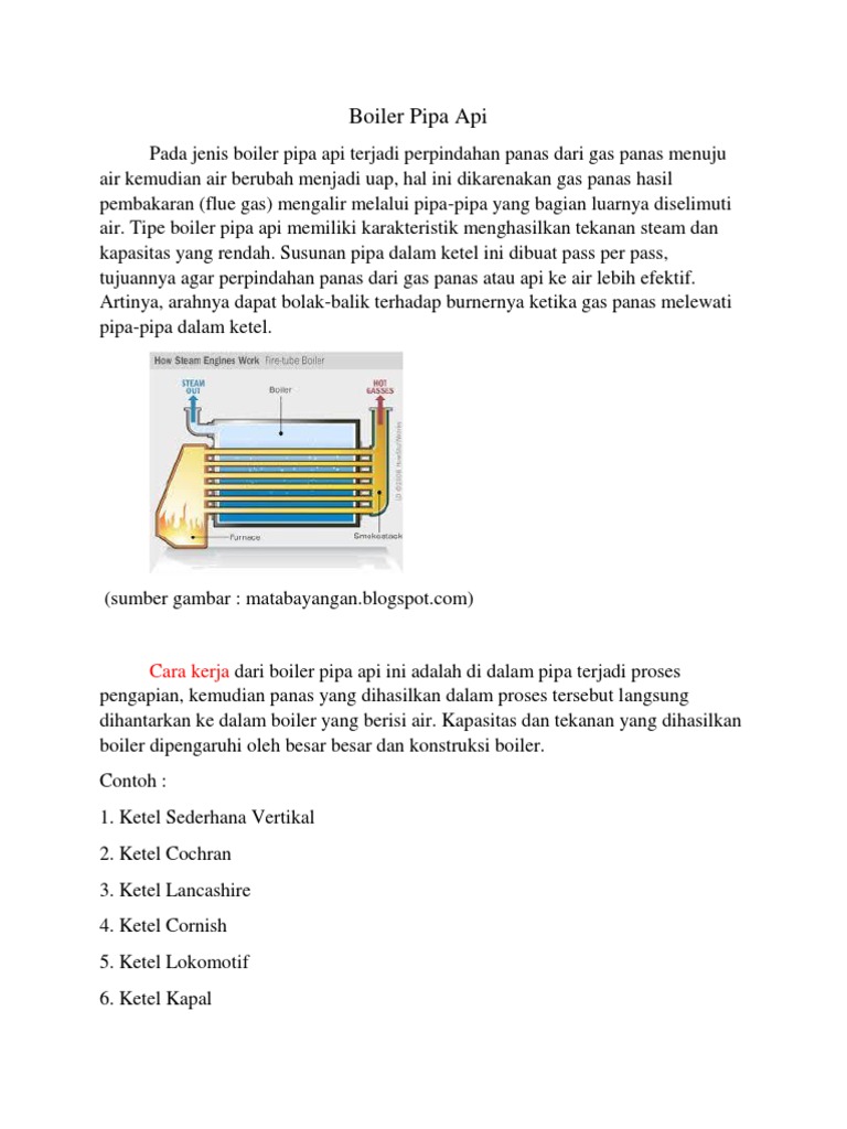 Boiler Pipa Api | PDF