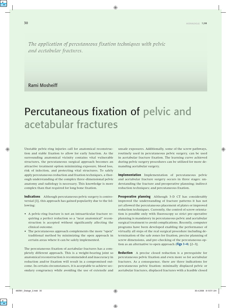 Percutaneous Fixation Of: Pelvic and Acetabular Fractures | Download ...