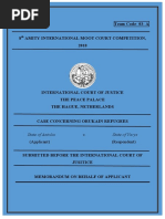 jessup applicant memorial | PDF | International Law | Jurisdiction