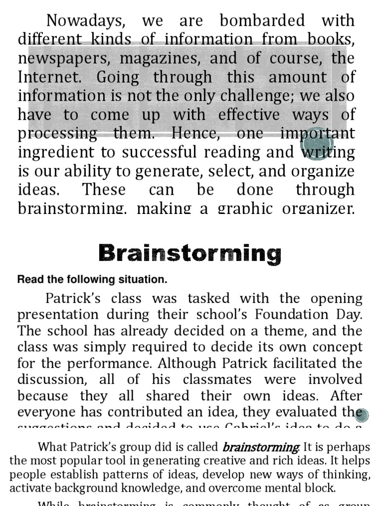 Effective Brainstorming Techniques | PDF | Brainstorming | Information