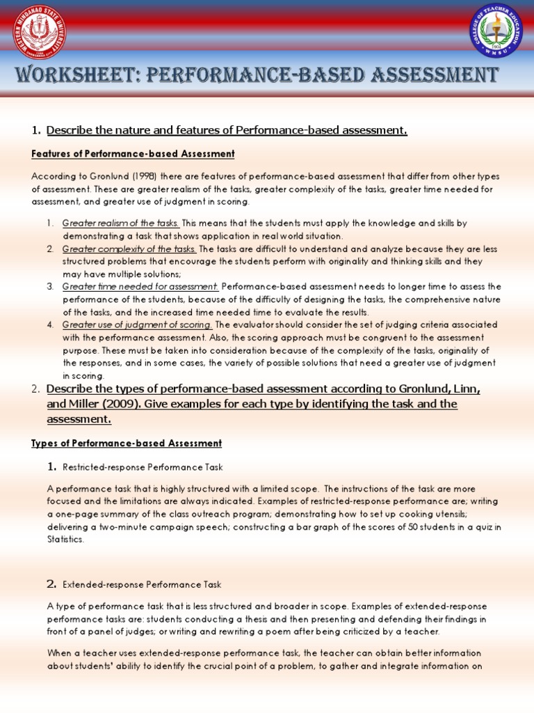 Performance-Based Assessment | PDF | Educational Assessment | Teaching