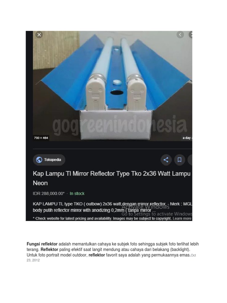 LAMPU TL Mirror Tko 2x36 Watt | PDF